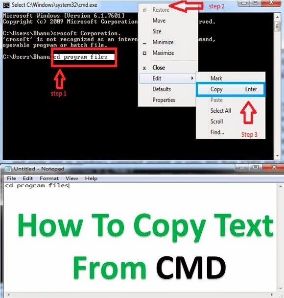 How To Enable Copy Paste Text In Command Prompt In Windows 7 2 Techinvicto
